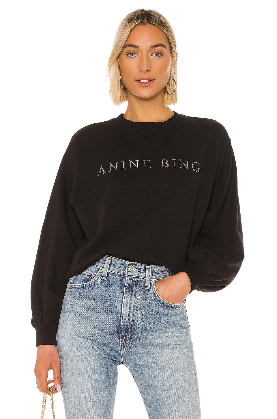 Anine Bing Esme Sweatshirt in Schwarz | Lyst AT Anine Bing Esme Sweatshirt in Schwarz | Lyst AT
