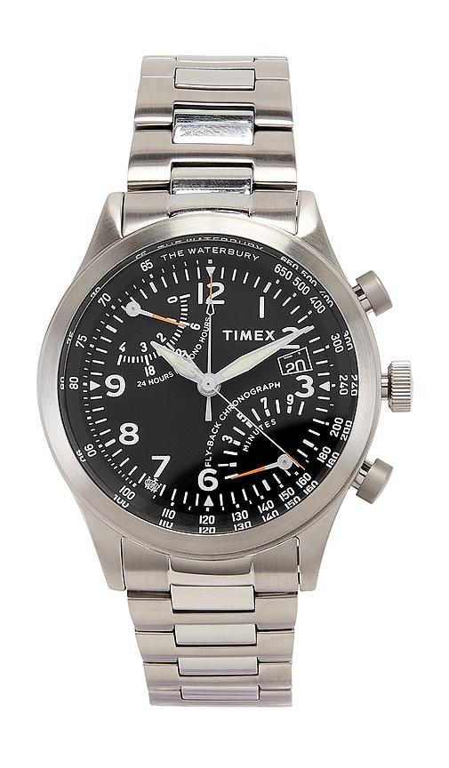 Timex Waterbury Traditional Fly-Back Chronograph 42Mm Watch in Black ...