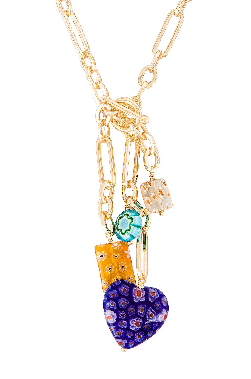 Joolz by Martha Calvo Murano Lariat Necklace in Gold (Metallic) - Lyst