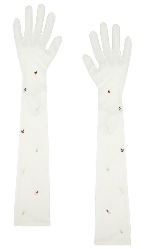 Anna October Lara Long Gloves in White | Lyst