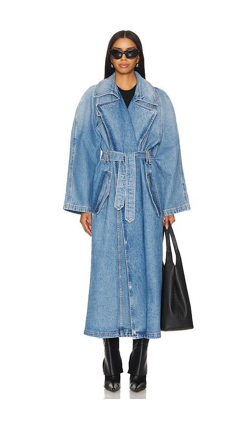EB DENIM Kosmo Trench Coat in Blue | Lyst