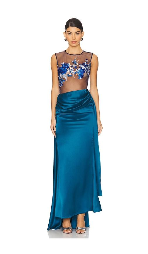 Kim Shui Satin Gown in Blue | Lyst