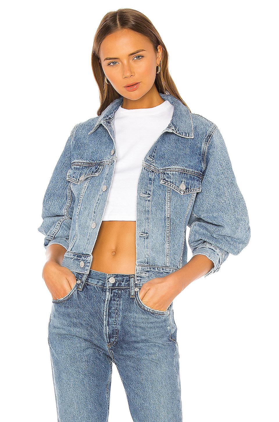 Agolde Denim Alik Balloon Sleeve Jacket in Blue - Lyst