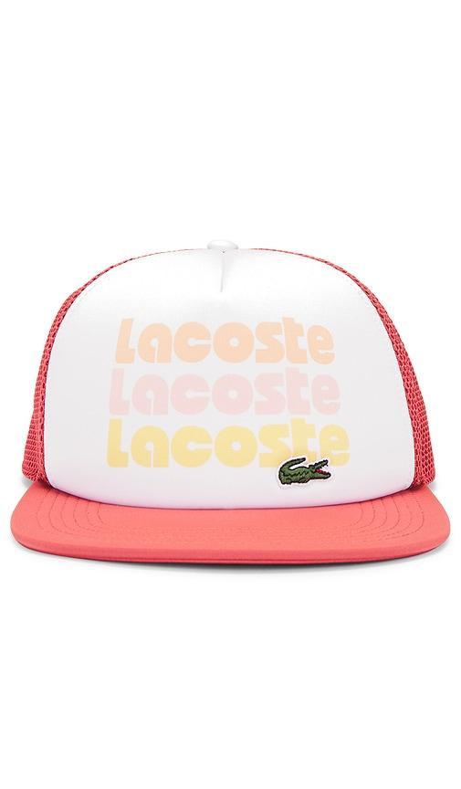 Lacoste Wording Cap in Red for Men | Lyst
