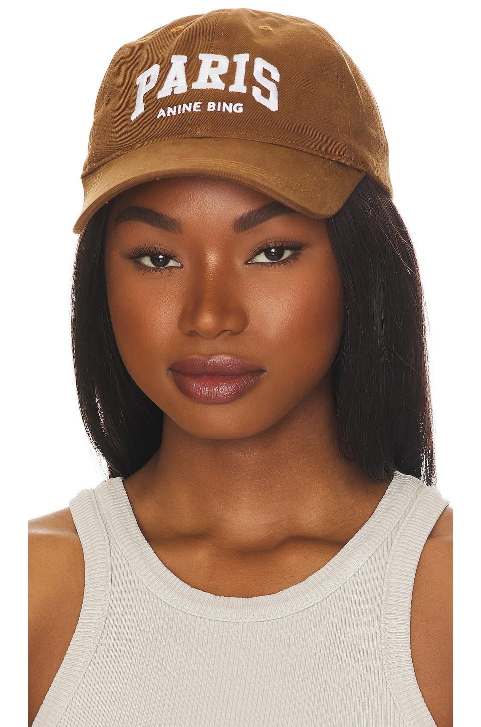 Anine Bing Jeremy Baseball Cap Paris in Brown | Lyst