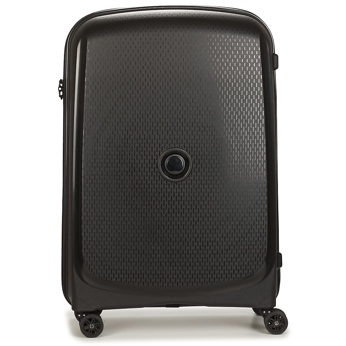 Delsey Paris Hard Suitcase 72 Cm 4 Double Wheels Trolley Case in Black ...