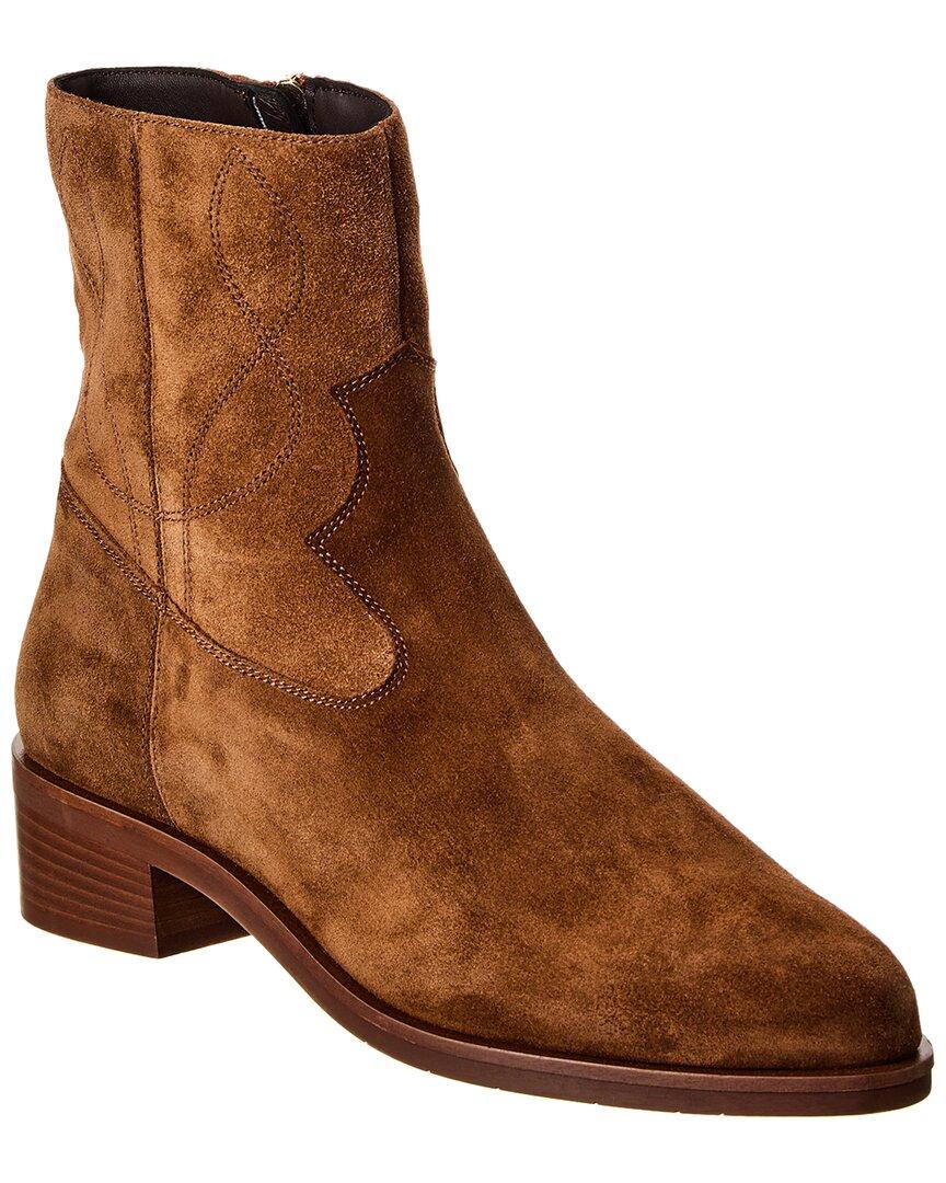 Aquatalia Gaetanna Weatherproof Suede Boot in Brown | Lyst