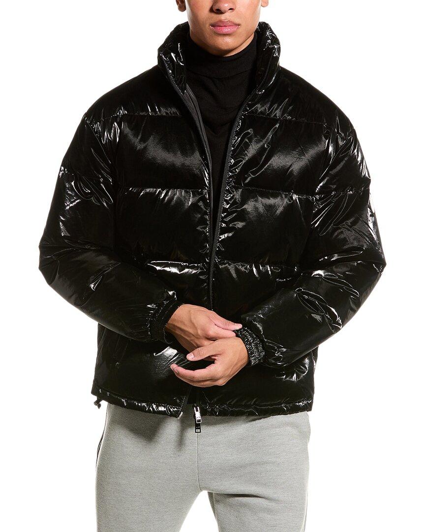 ARMANI EXCHANGE Quilted Puffer Down Coat in Black for Men | Lyst