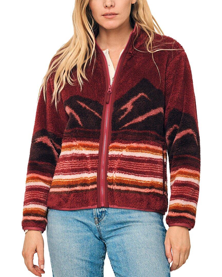 Faherty Hp Fleece Mountain Sunrise Jacket in Red | Lyst