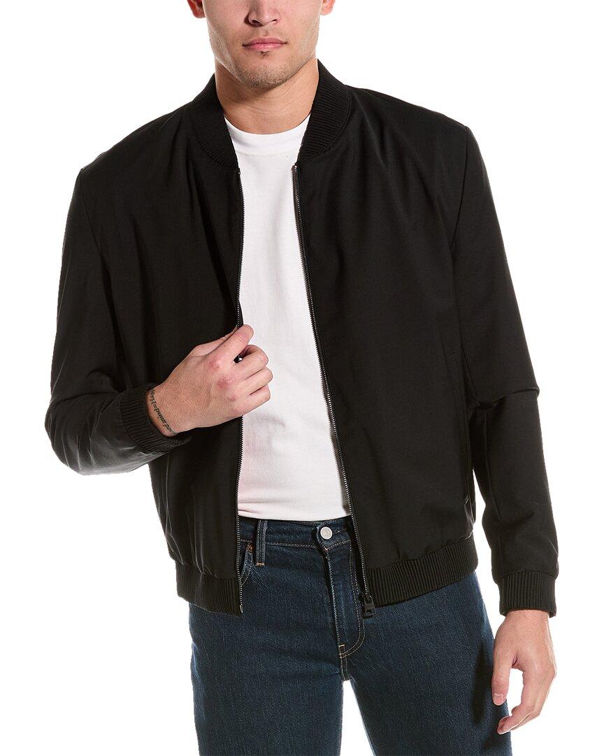 BOSS Wool-Blend Bomber Jacket in Black for Men | Lyst