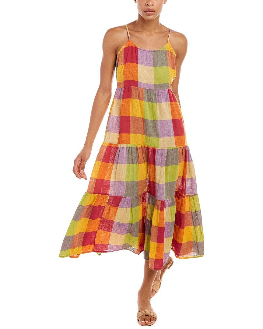 Beach Lunch Lounge Lana Linen Blend Midi Dress In Orange Lyst
