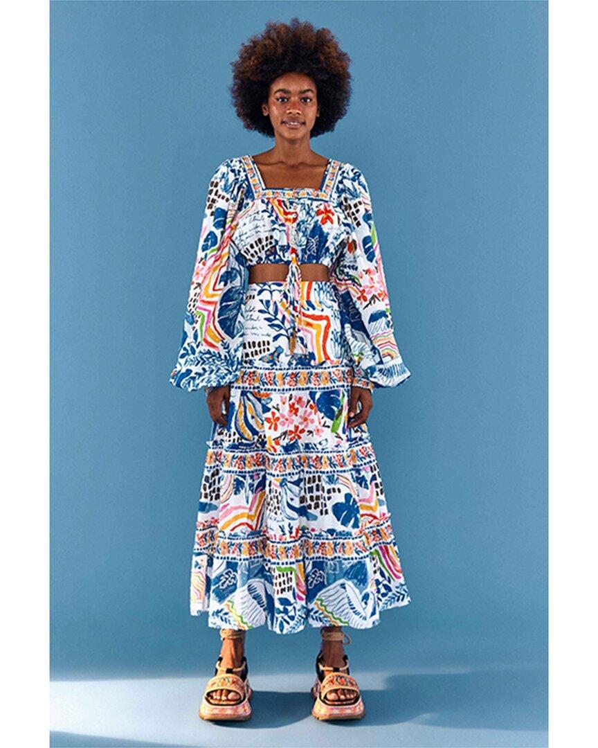 FARM Rio Wild Brazil Top in Blue | Lyst