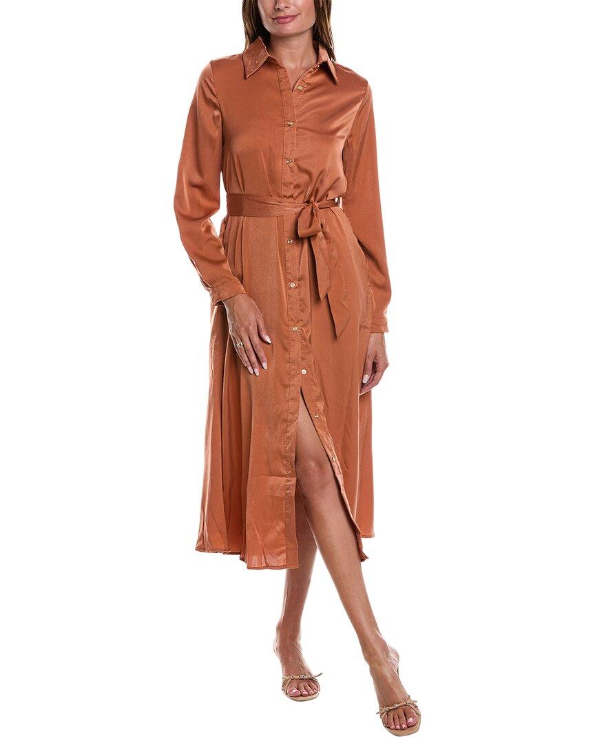 ANNA KAY Tina Silk-Blend Maxi Dress in Brown | Lyst