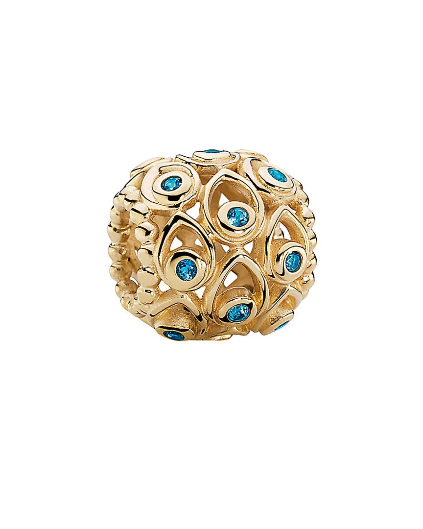 PANDORA 14k Blue Topaz Open Treasures Charm in Metallic - Lyst