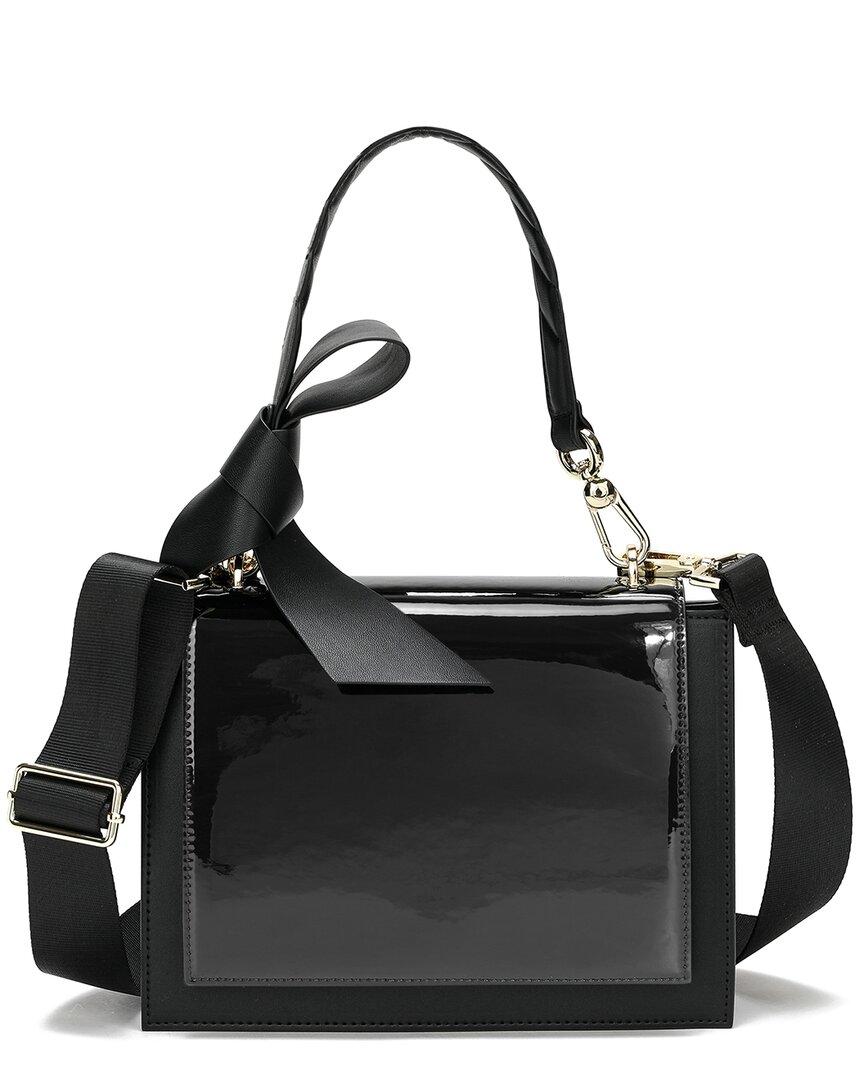 Tiffany & Fred Paris Patent Leather Messenger Bag in Black | Lyst