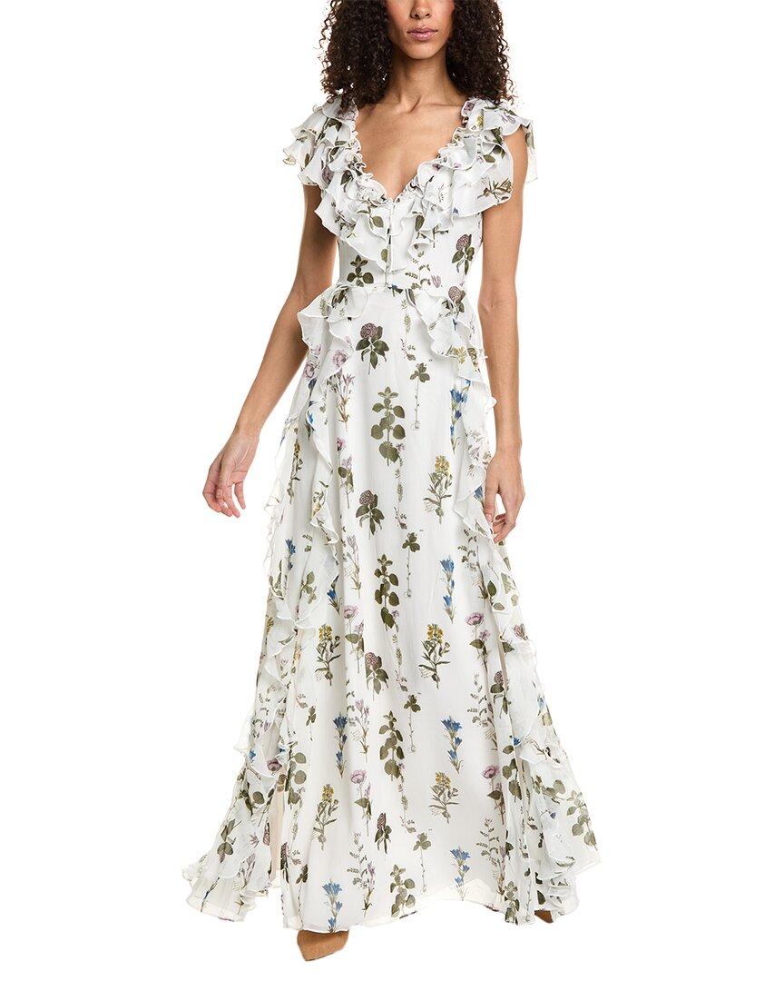 Ted Baker Chiffon Maxi Dress in White | Lyst