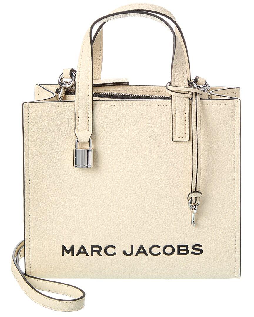Marc Jacobs Grind Mini Leather Tote in Natural | Lyst