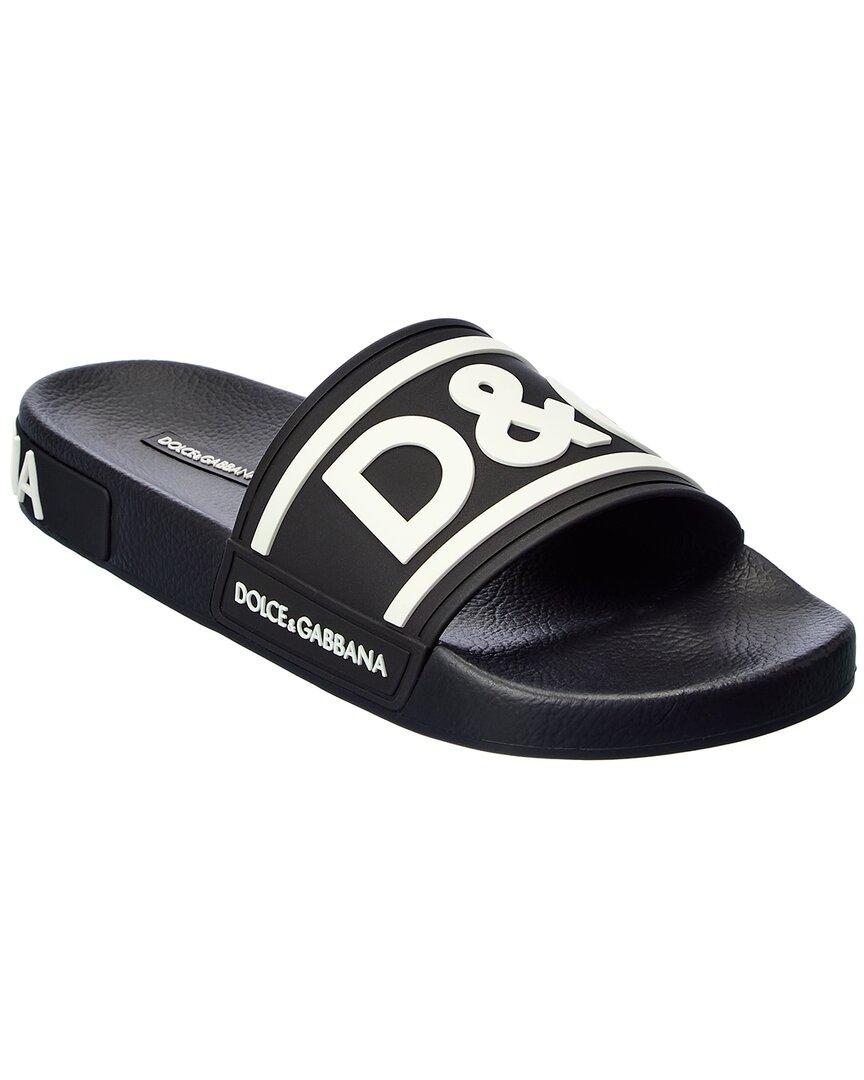 Dolce & Gabbana Rubber Slide in Black for Men | Lyst