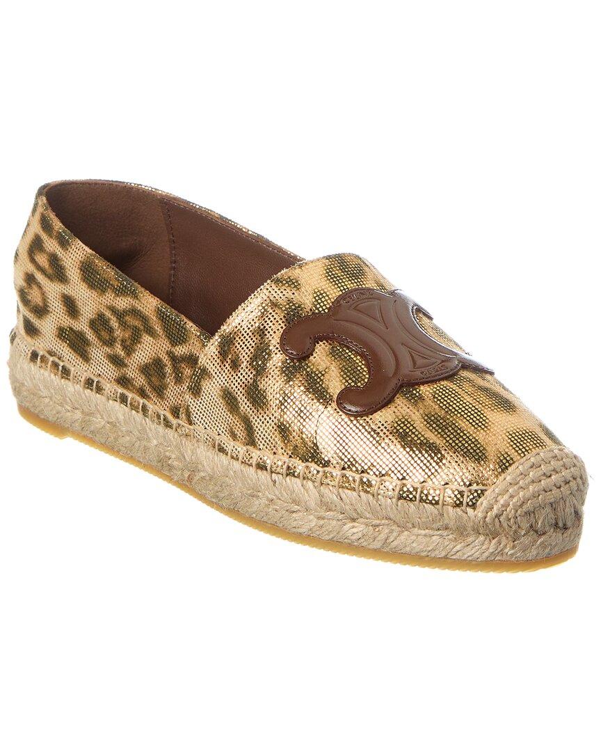 Celine Logo Espadrille in Brown | Lyst