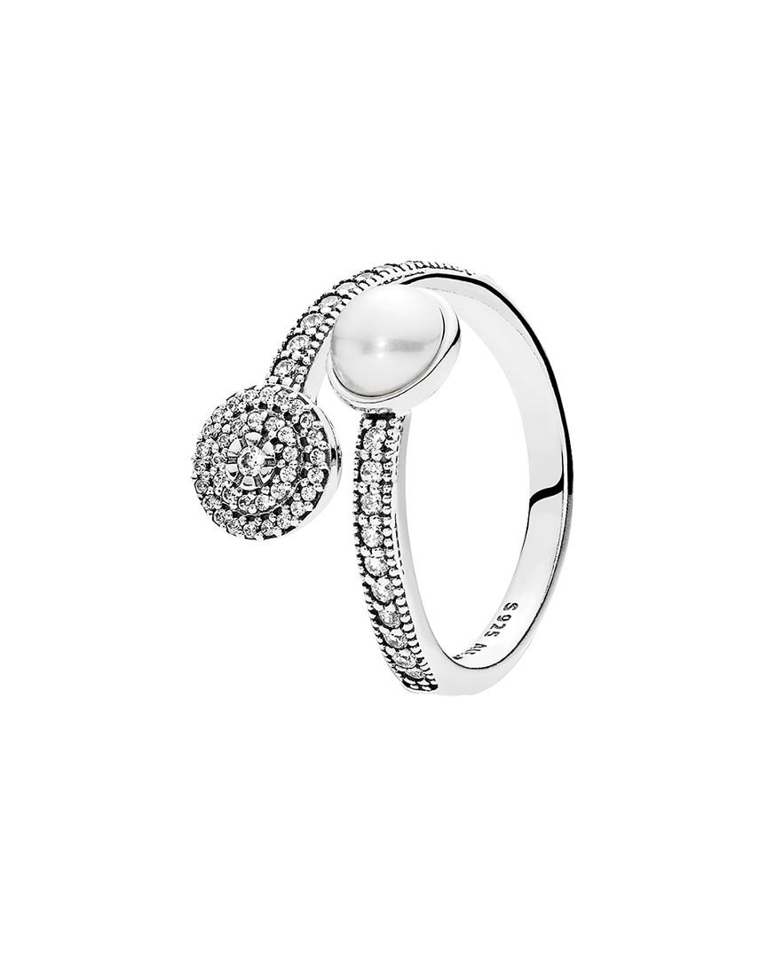 PANDORA Silver Cz & Crystal Luminous Glow Ring in Metallic | Lyst UK