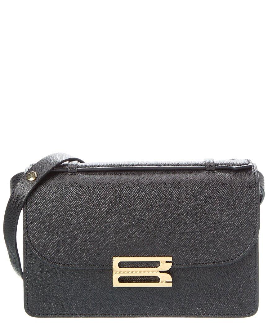 Victoria Beckham B Logo Leather Crossbody in Gray | Lyst