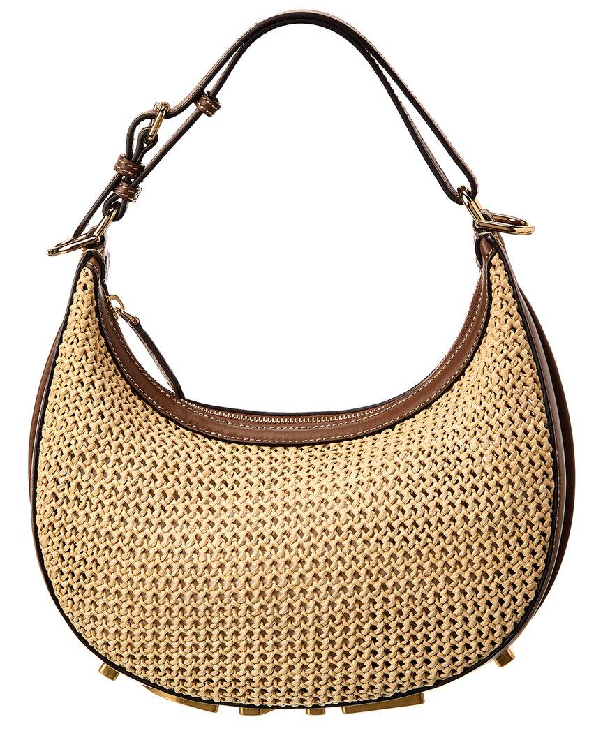 Fendi Graphy Small Macramé & Leather Hobo Bag in Metallic | Lyst