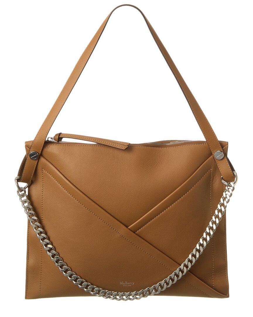 Mulberry Large Leather Chain-Strap Shoulder Bag in Brown | Lyst