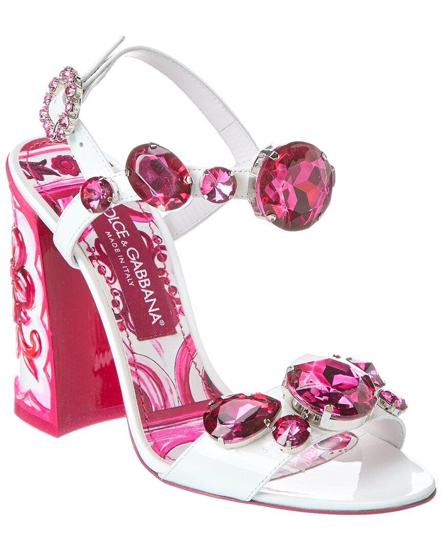 Dolce & Gabbana Keira Patent Sandal in Pink | Lyst