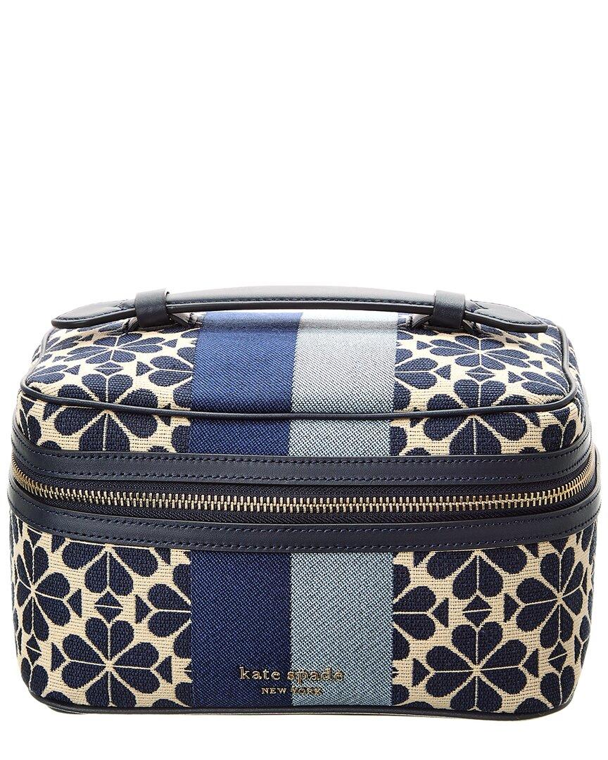 Kate Spade Spade Flower Jacquard Stripe Vanity Kit in Blue | Lyst
