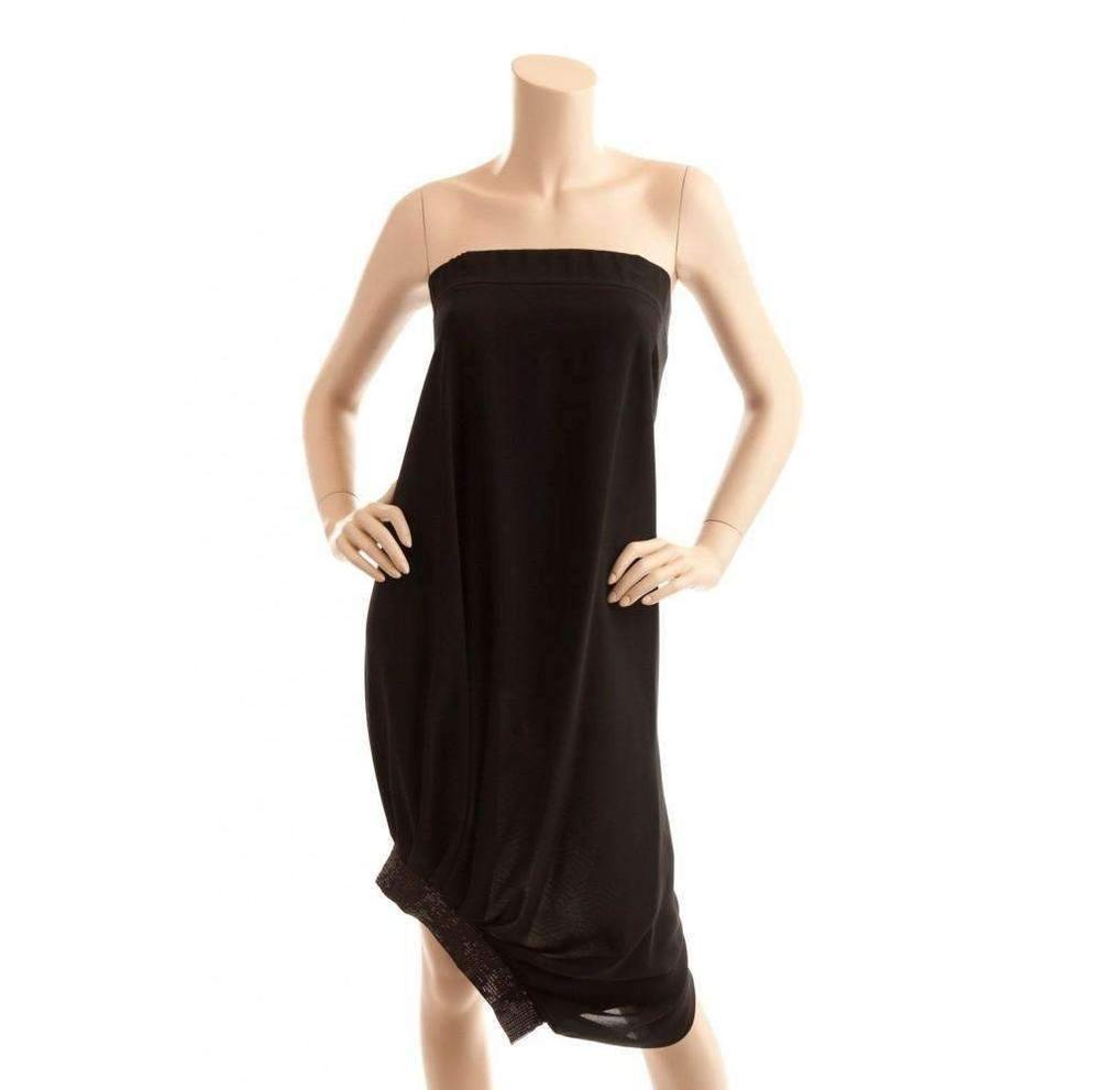 BCBGMAXAZRIA Bcbg Maxazria Runway Strapless Black Cocktail Sequin Dress ...