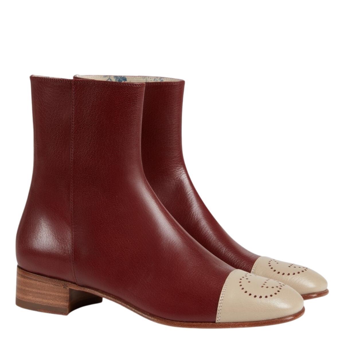 Gucci Interlocking G Ankle Boots in Brown | Lyst