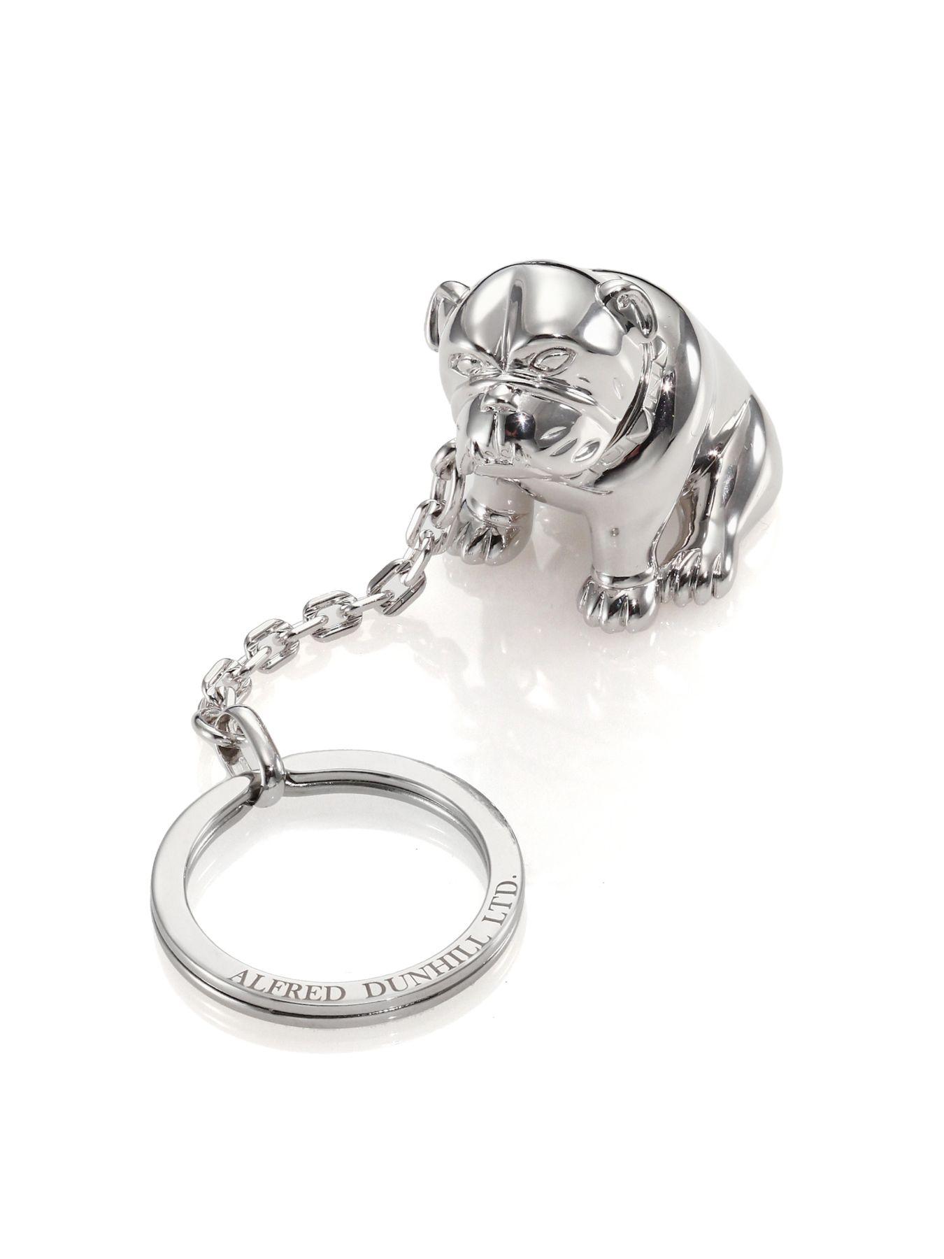 Dunhill Palladium-plated Bulldog Key Chain With Rotating Detail in ...