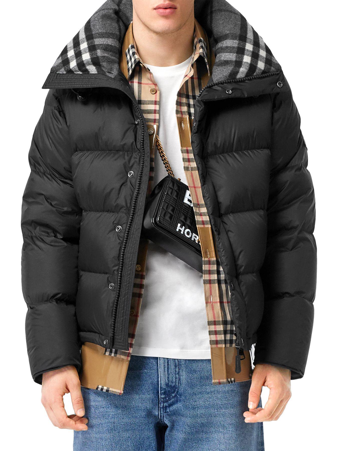 Burberry Synthetic Men's Lockwell Quilted Puffer Jacket W/ Signature ...