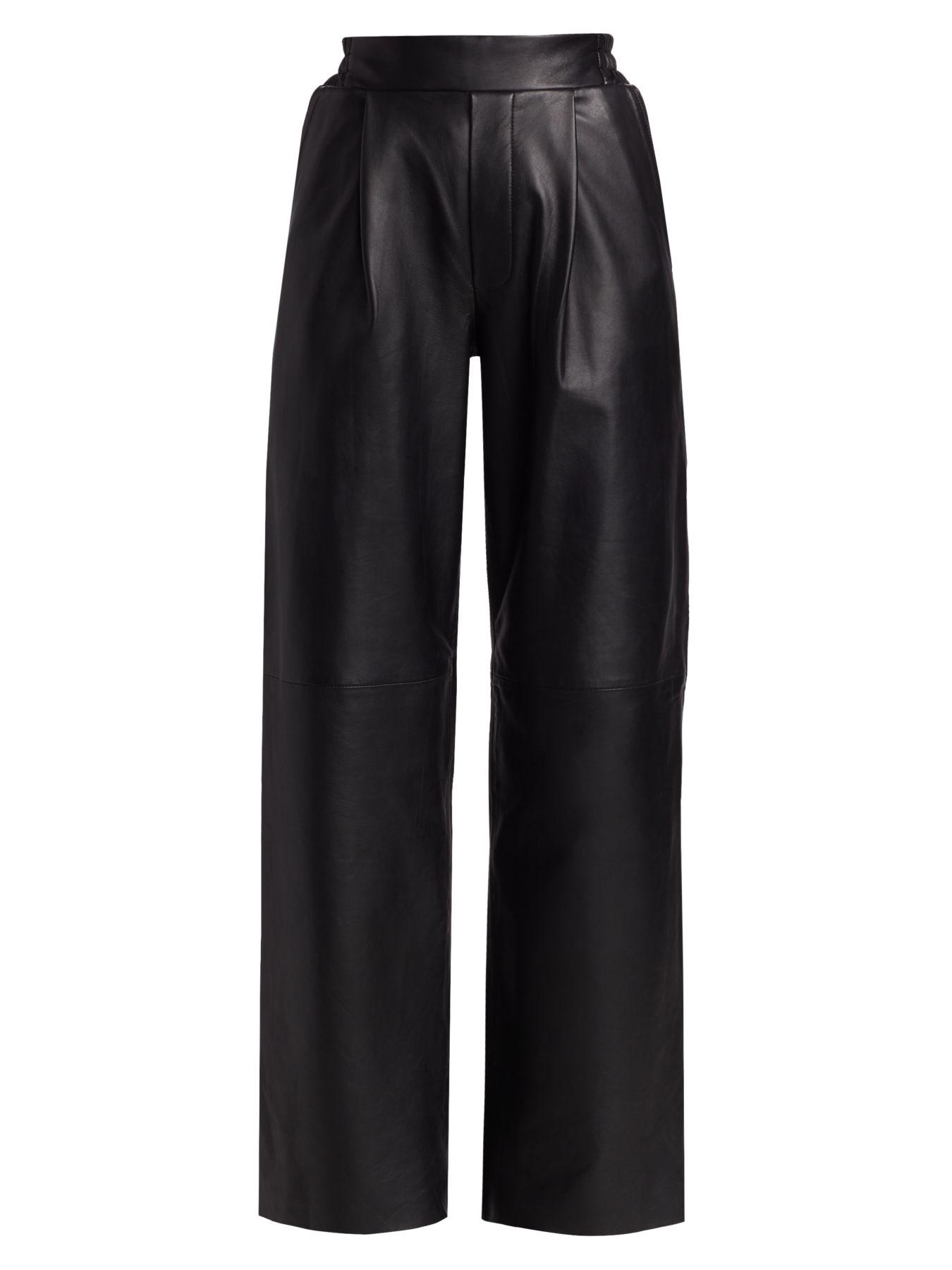 REMAIN Birger Christensen Duchesse Straight-leg Leather Pants in Black ...