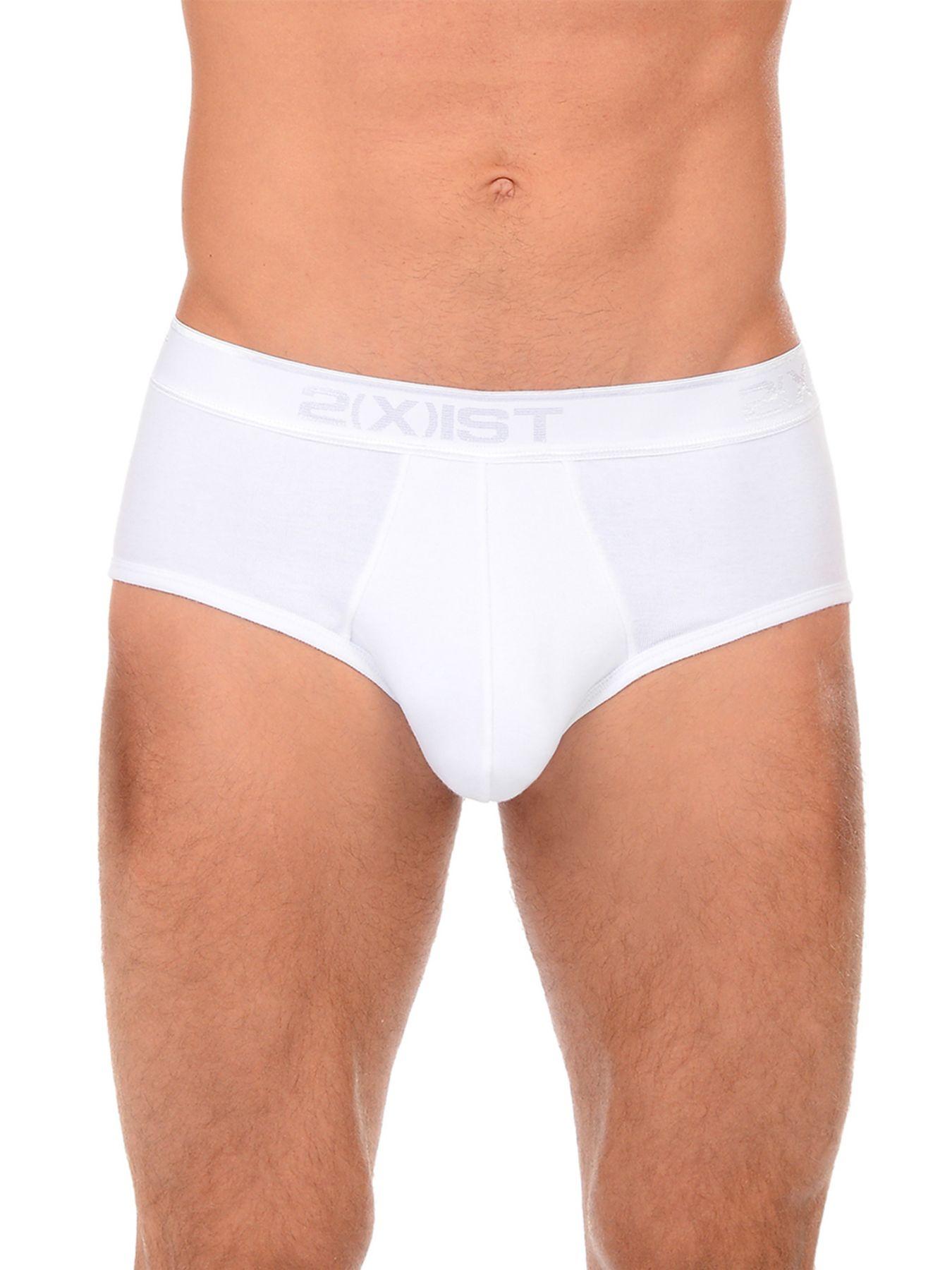 2xist Pima Cotton Contour Pouch Briefs In White For Men Lyst