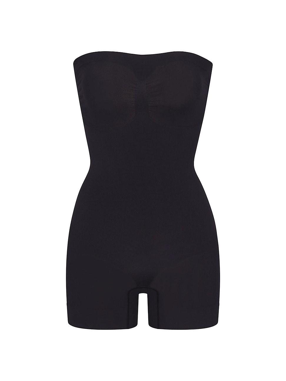 Skims Seamless Sculpt Strapless Shortie Bodysuit In Blue Lyst
