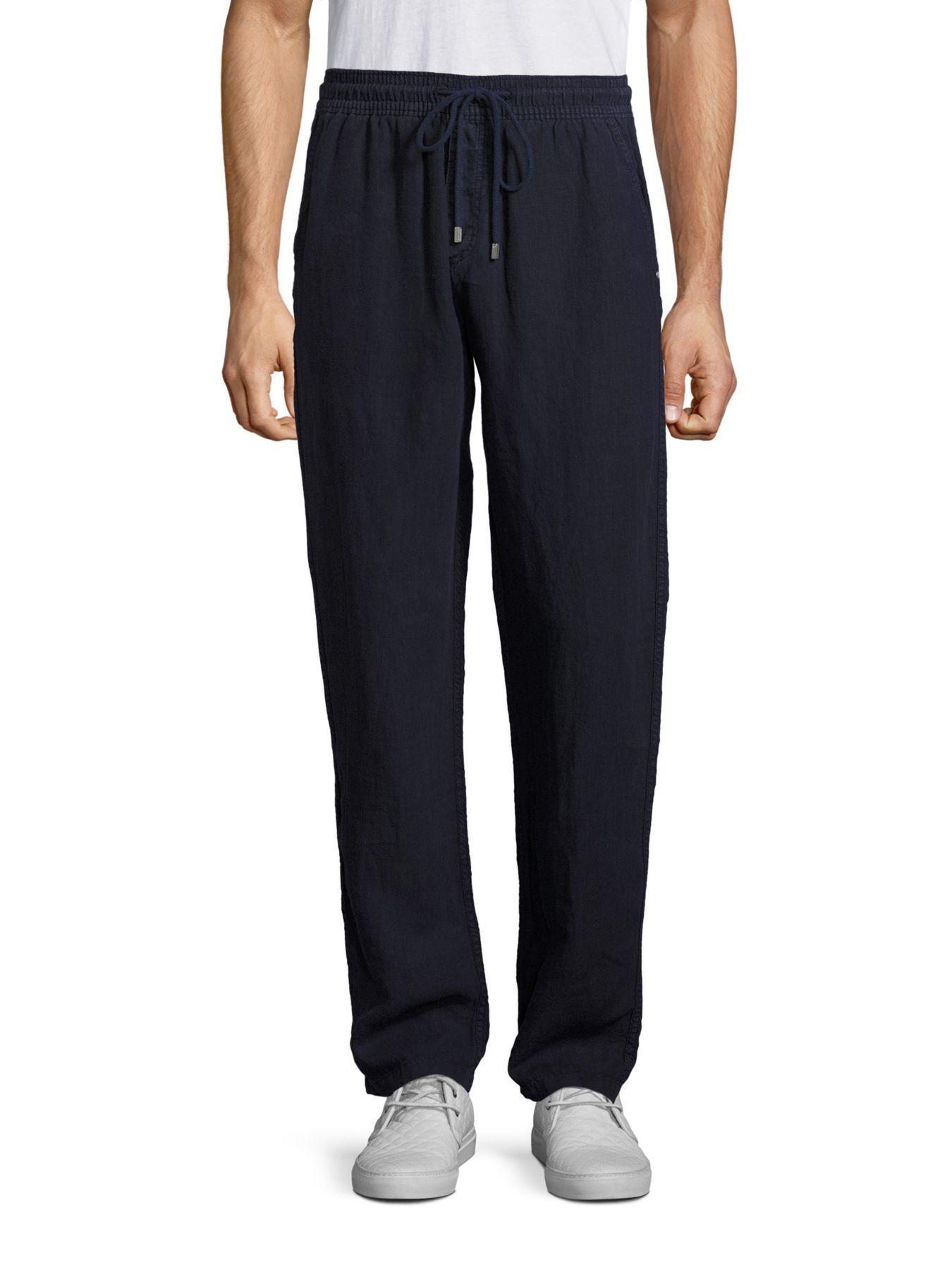 Vilebrequin Linen Pants In Navy Blue For Men Save 7 Lyst