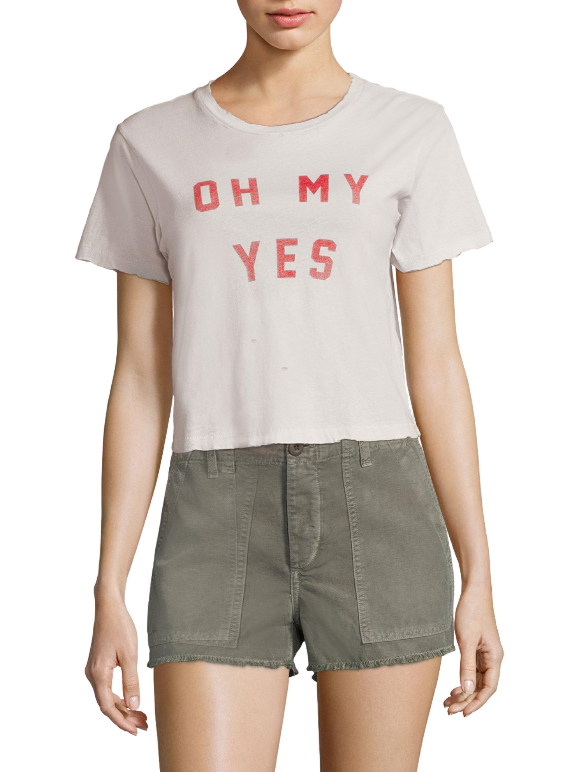 Lyst Amo Oh My Yes Babe Tee In White