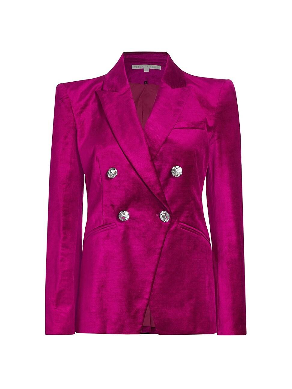 Veronica Beard Elam Dickey Velvet Crystal Blazer in Pink | Lyst