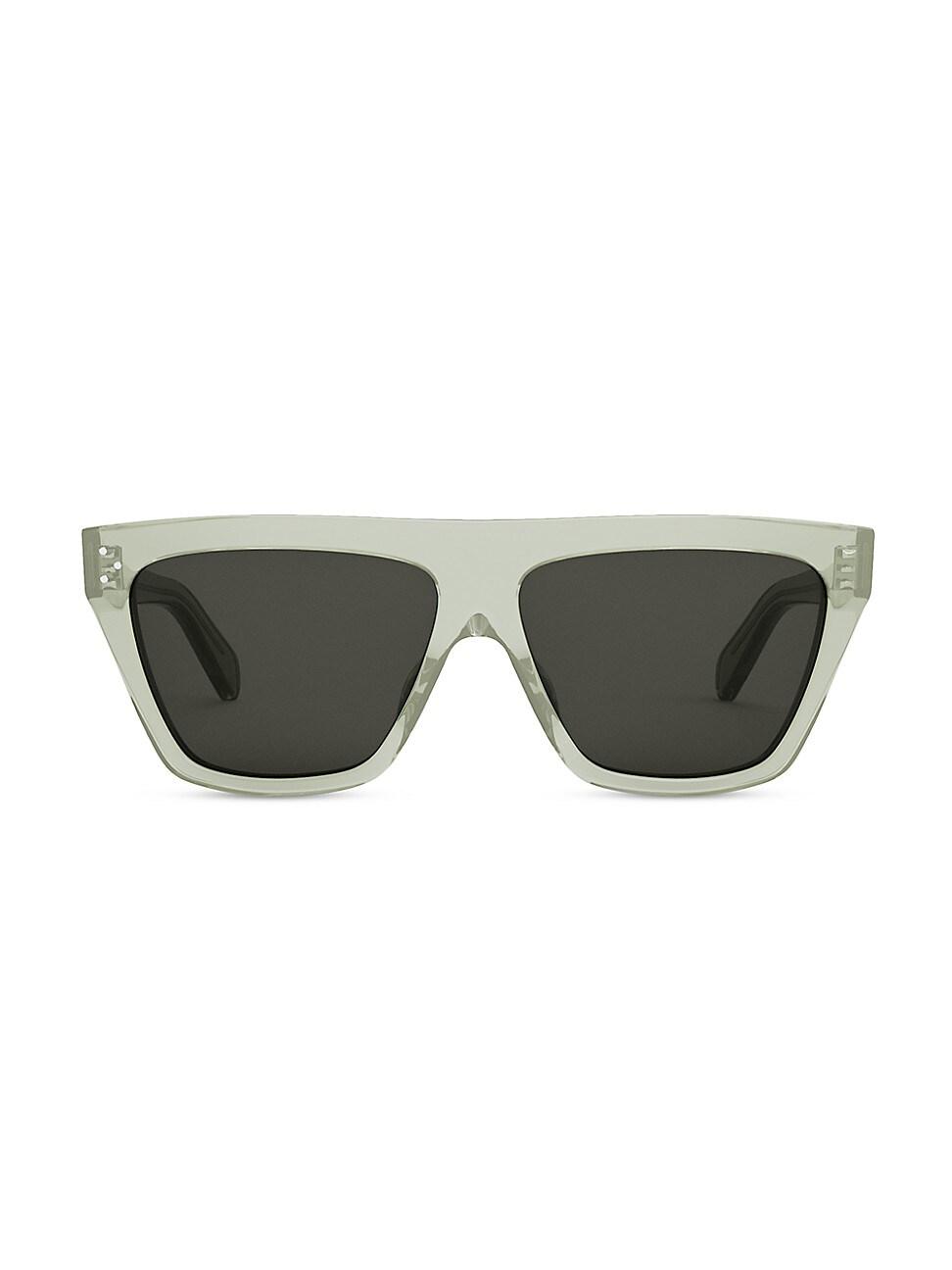 Celine Bold 3 Dots Shield Sunglasses In Green For Men Lyst