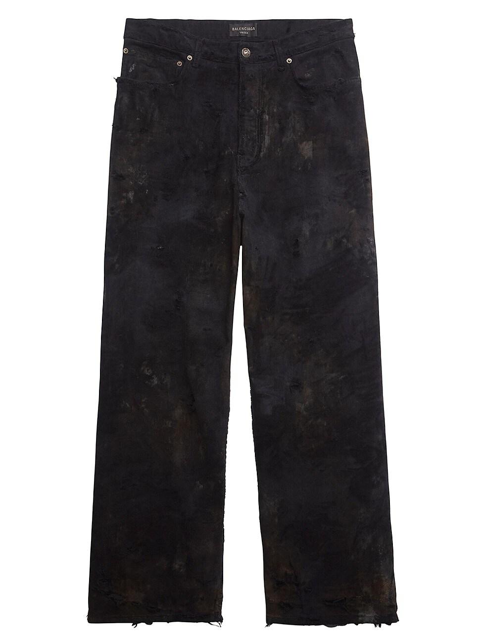 Balenciaga Super Destroyed Baggy Pants in Blue | Lyst Balenciaga Super Destroyed Baggy Pants in Blue | Lyst