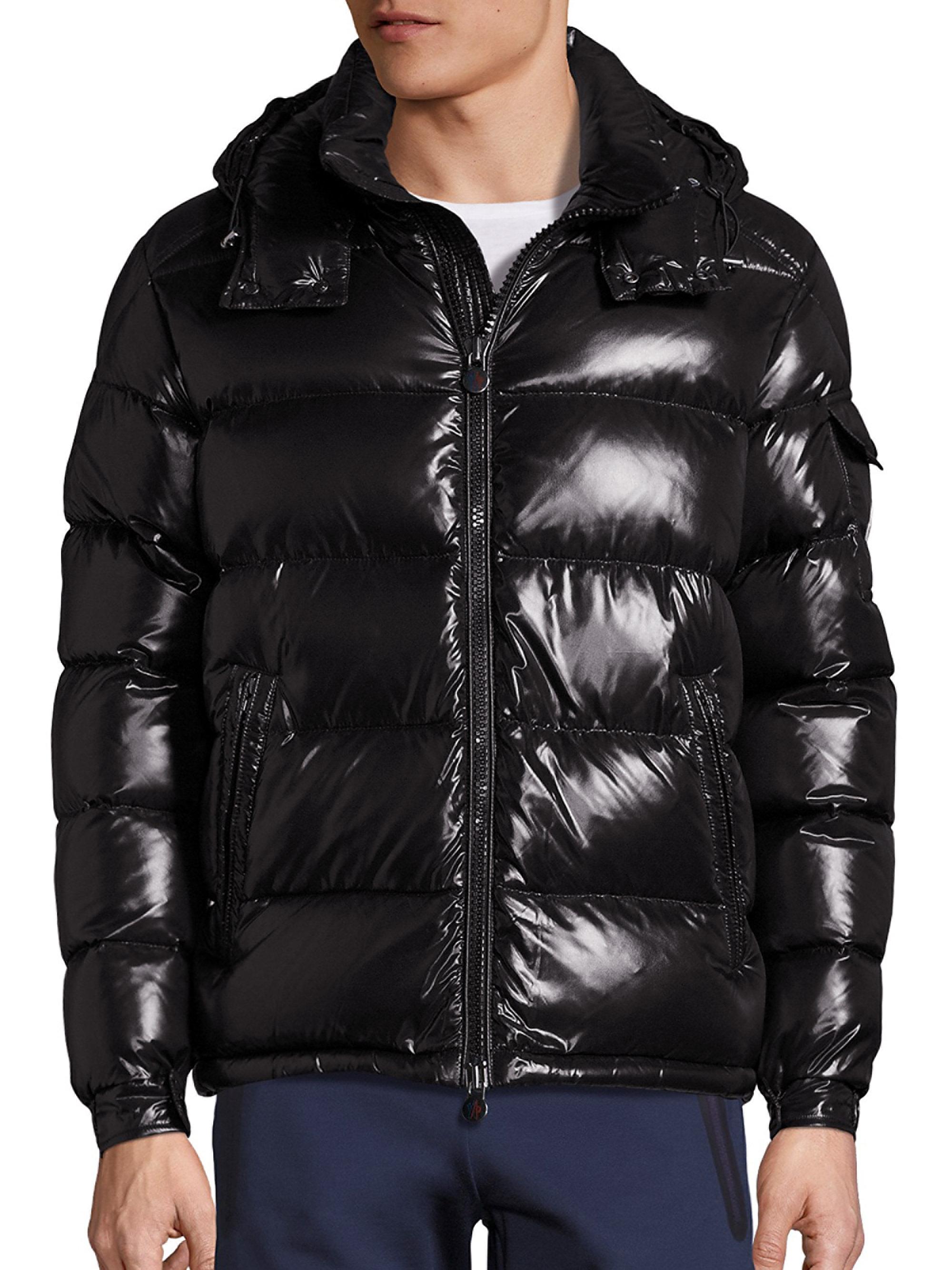 Moncler Maya Shiny Puffer Jacket In Black For Men Lyst Moncler Maya Shiny Puffer Jacket In Black For Men Lyst
