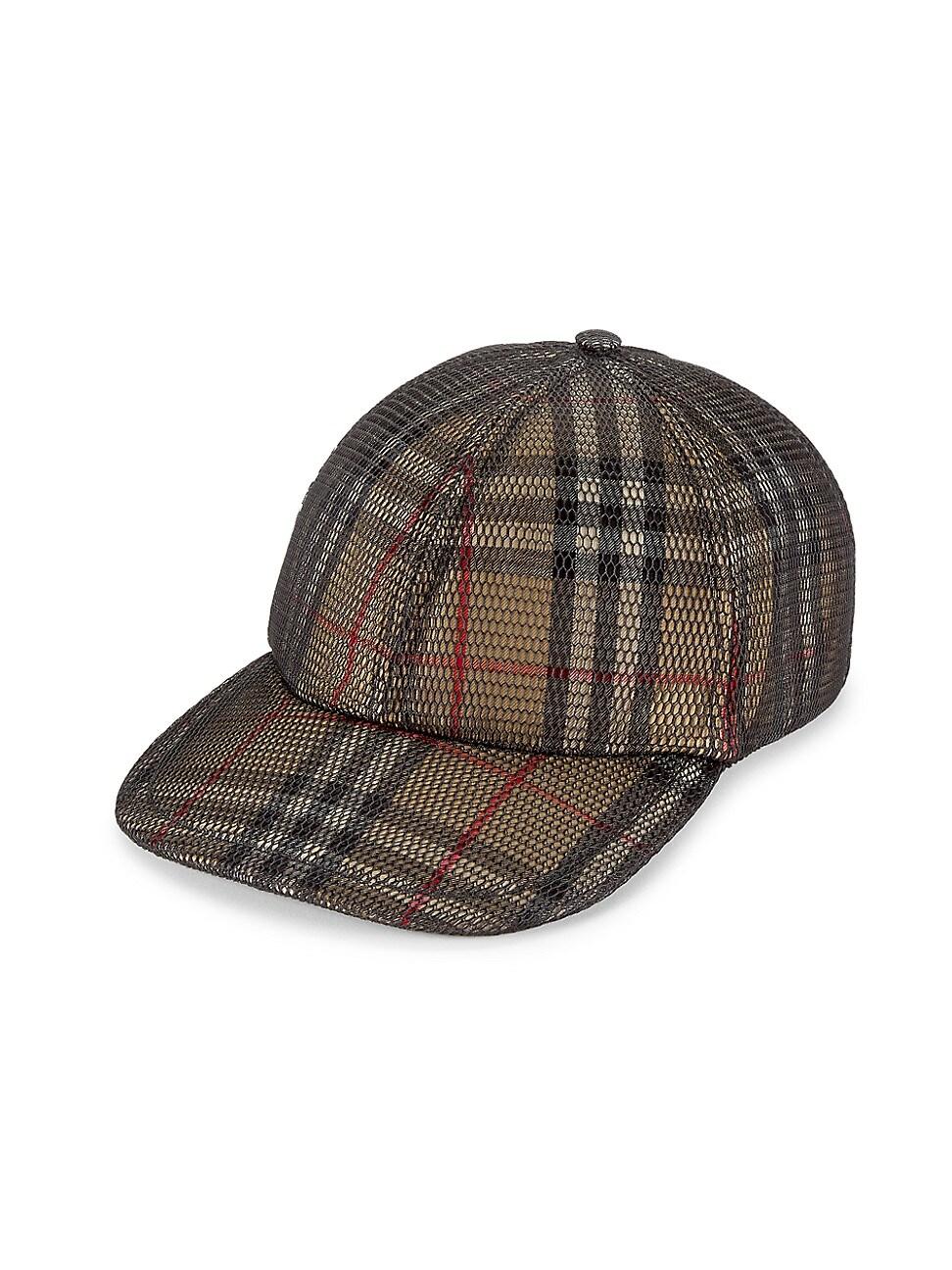 Burberry Mesh Overlay Baseball Cap in Brown for Men | Lyst