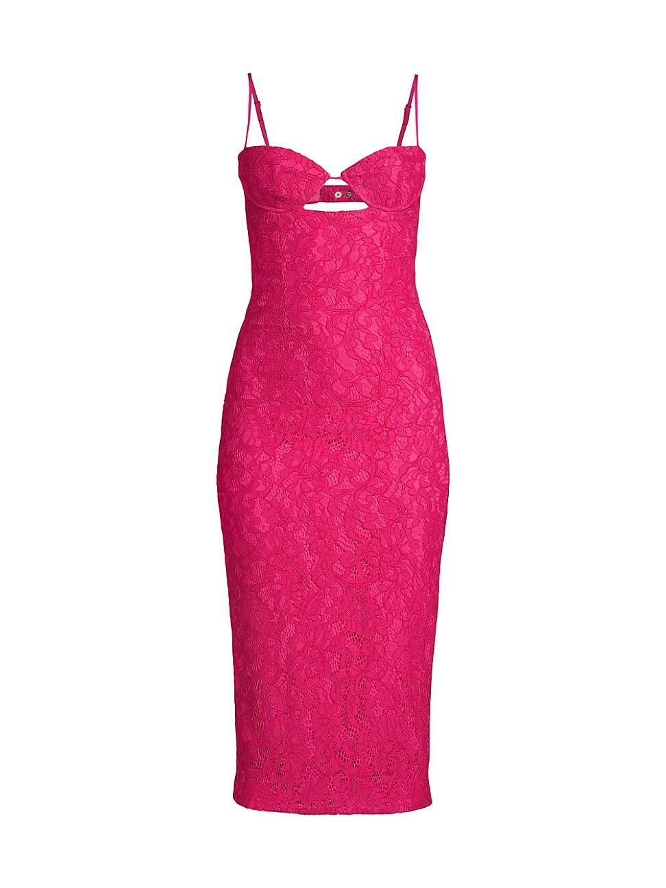 Bardot Ivanna Sweetheart Lace Midi Dress In Pink Lyst