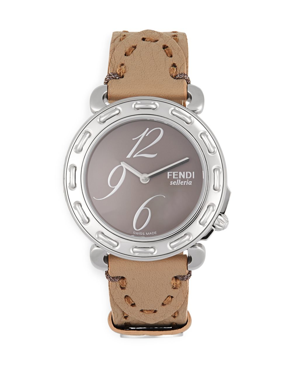 Fendi Sapphire Crystal & Stainless Steel Leather Strap Watch in Gray | Lyst Fendi Sapphire Crystal & Stainless Steel Leather Strap Watch in Gray | Lyst