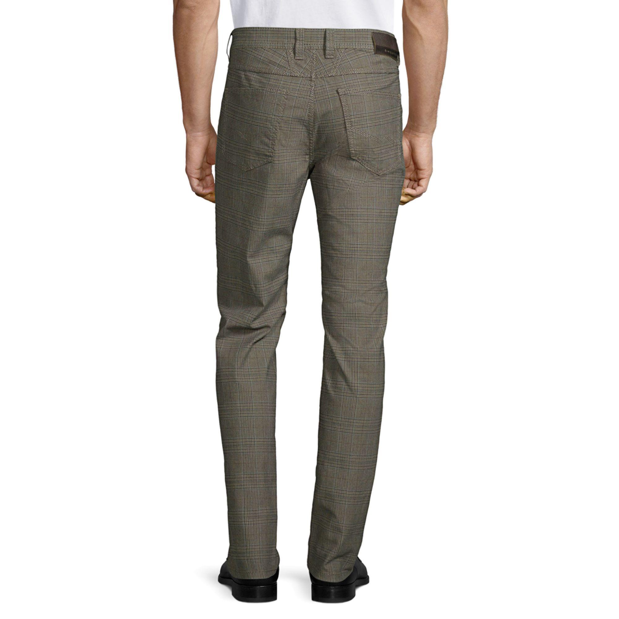 Bugatti Cotton Modern Glen Check Five-pocket Pants in Grey (Gray) for ...