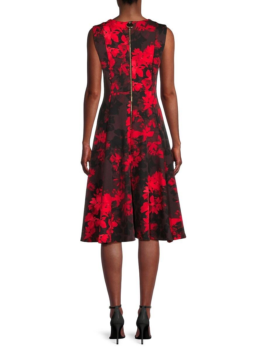 Calvin klein floral sleeveless dress store