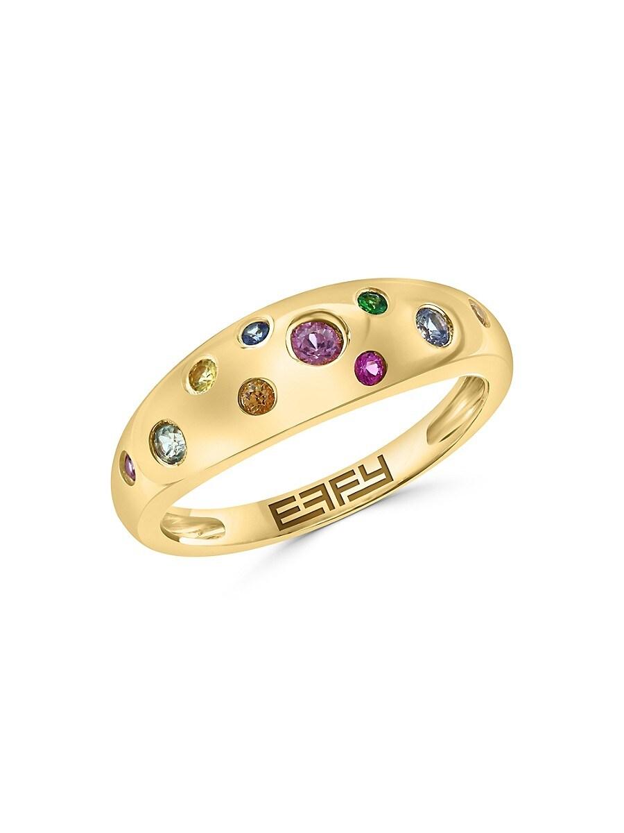 Effy 14k Yellow Gold & Multi Stone Dome Ring in Metallic | Lyst