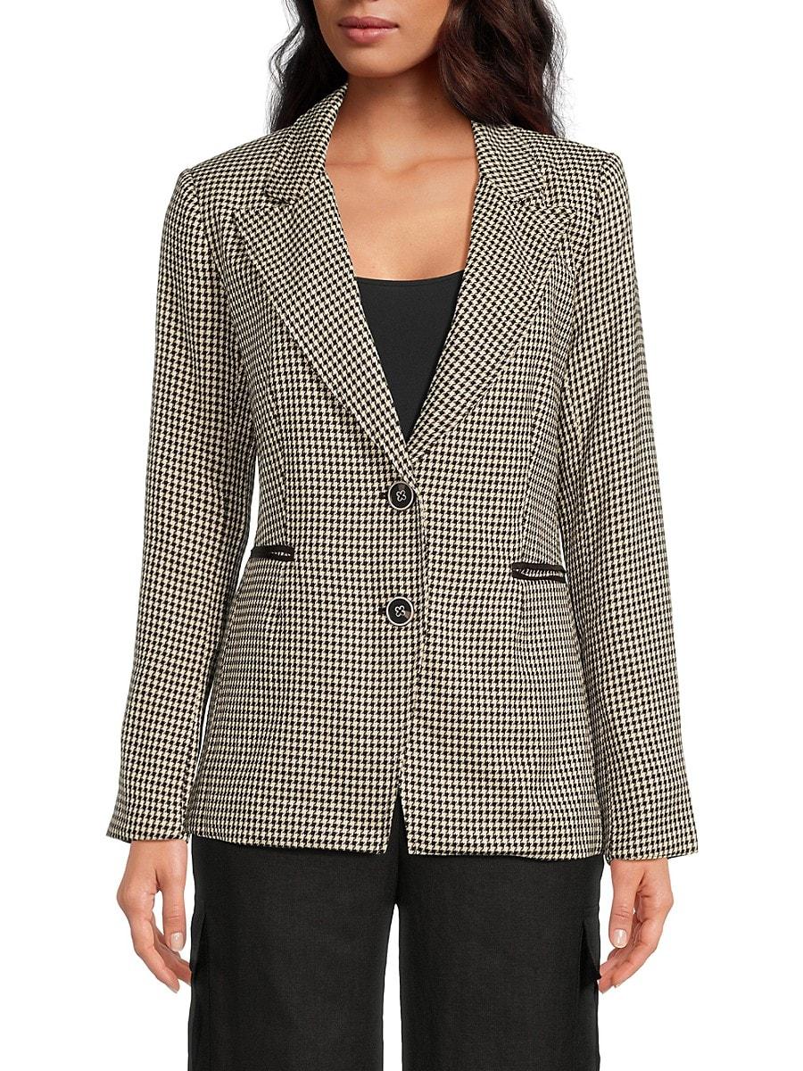 Tahari Herringbone Blazer in Gray | Lyst