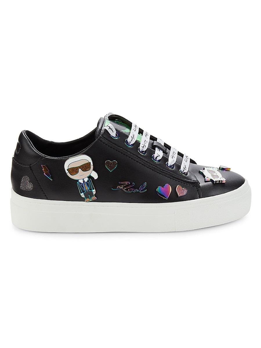 Karl Lagerfeld Cate Pins Logo Sneakers in Black | Lyst
